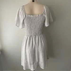 Sienna Sky | Dresses | Sienna Sky Micro Polka Dot Mini Day Dress Front ...